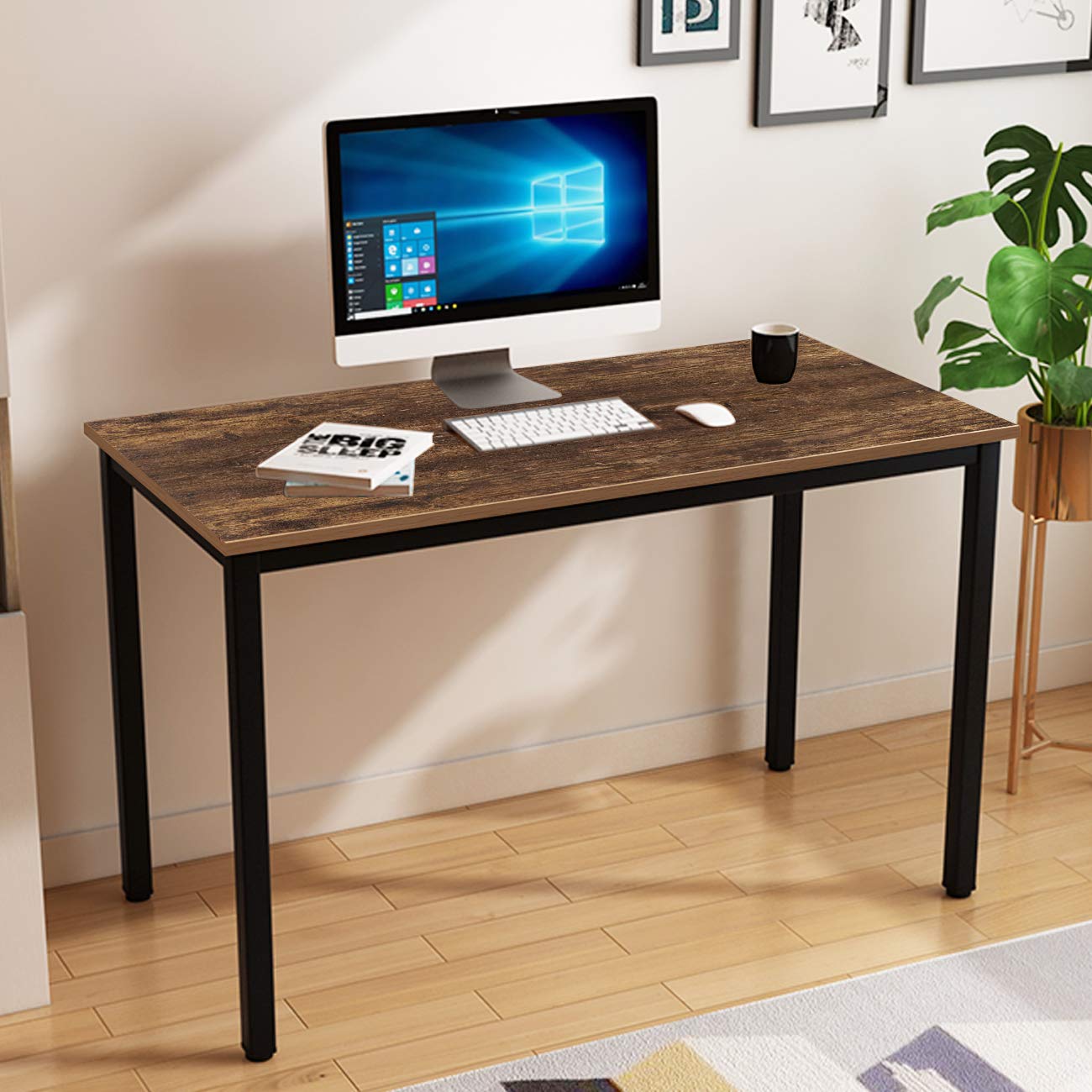 Amazon.com: SogesGame Computer Desk, 47.2 inches Small Office Desk ...