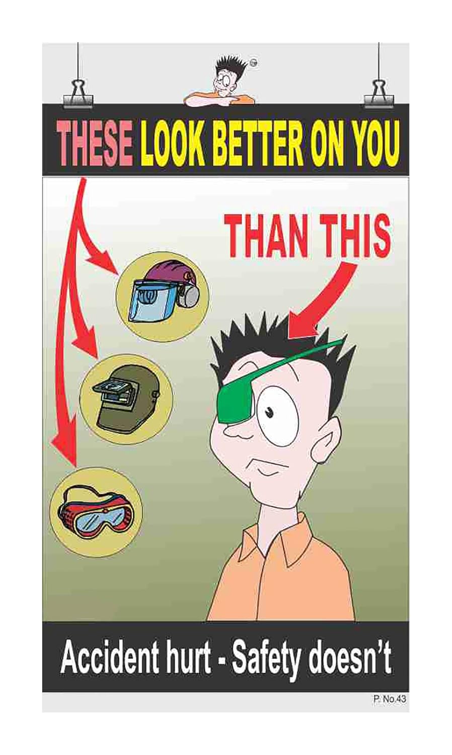 Posterkart PPE Awareness Poster - Eye Protection, 66 cm x 36 cm x 1 cm ...