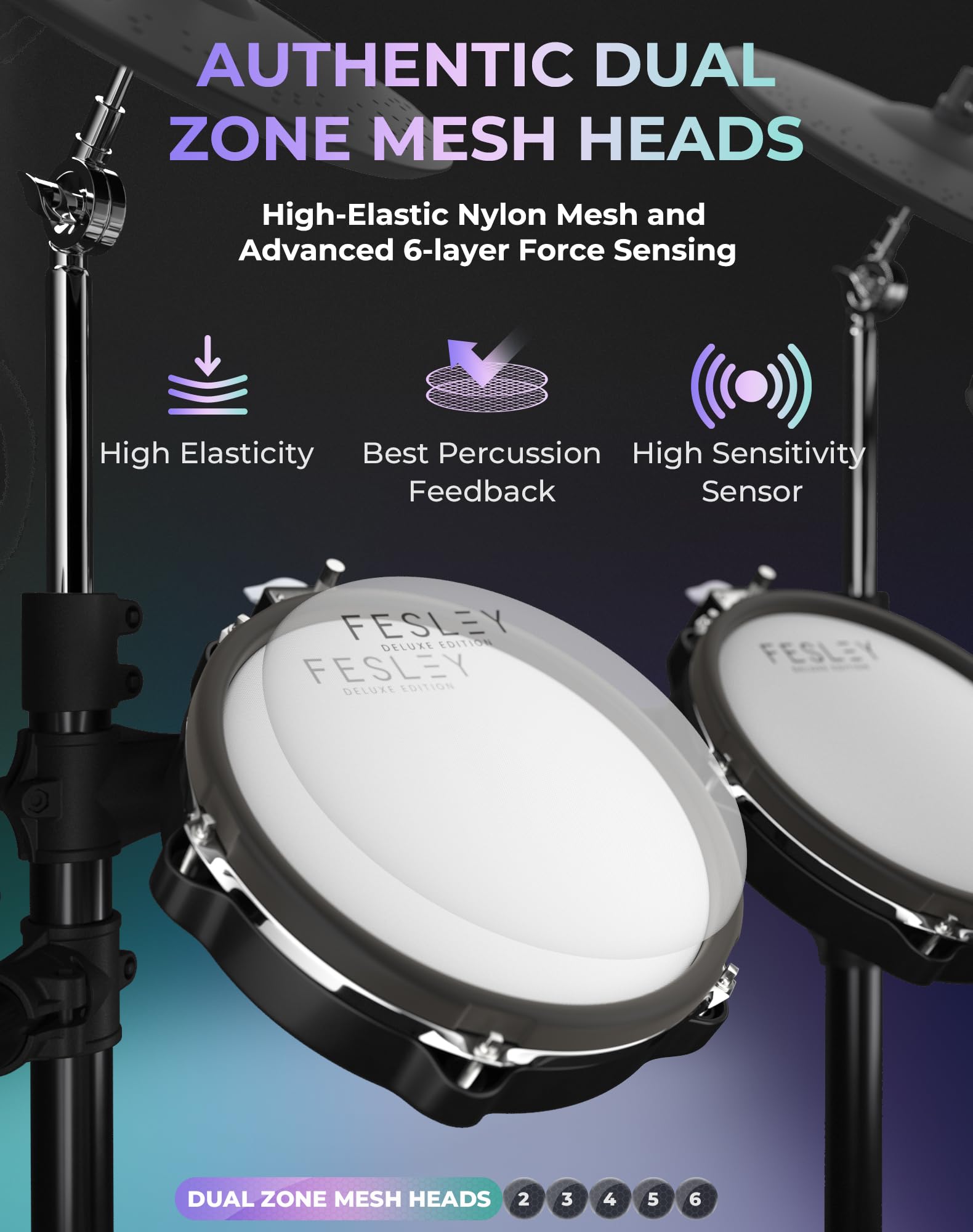 Snapklik.com : Fesley Electric Drum Set