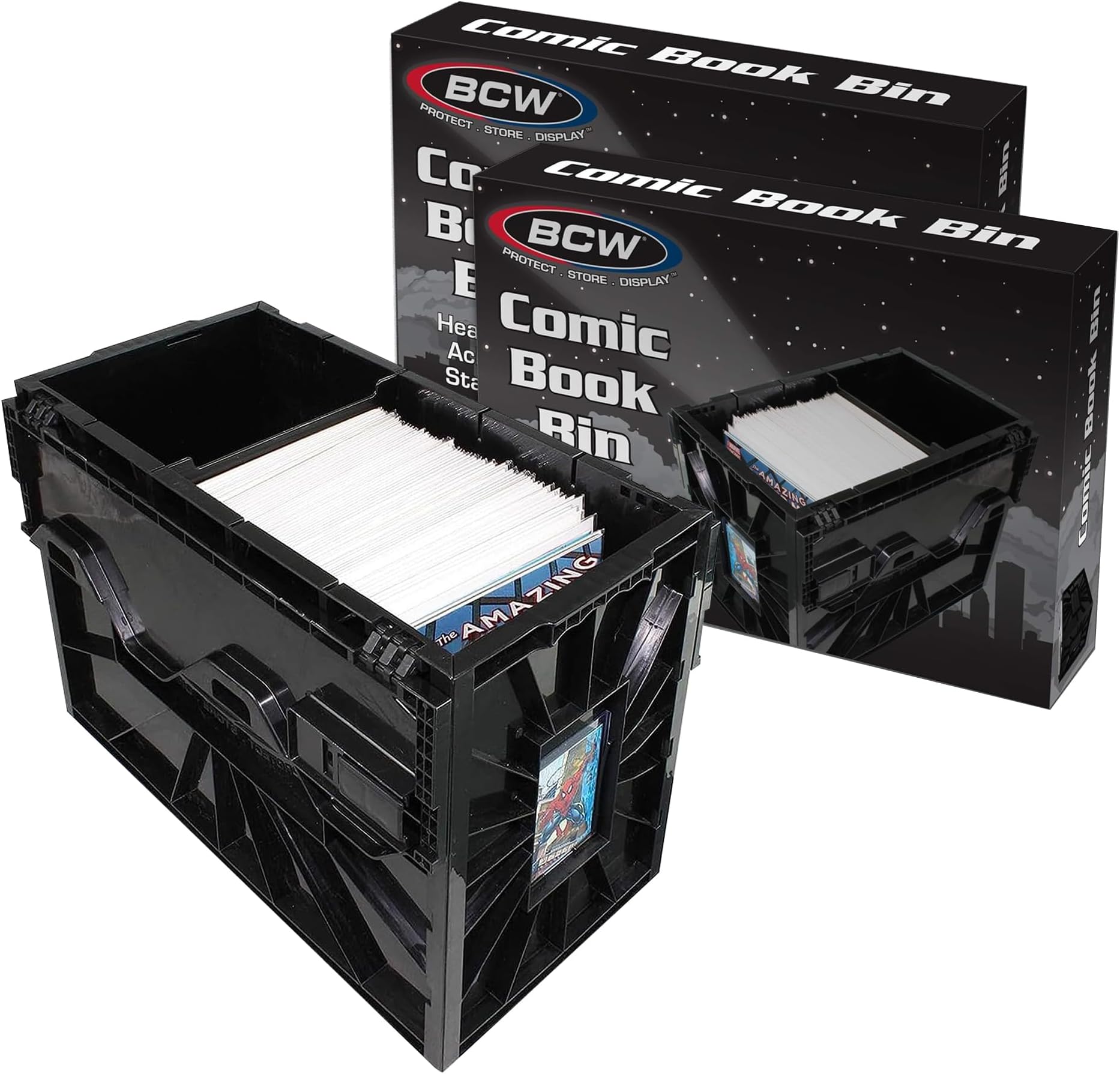 Amazon.com: BCW 3-Pack Comic Book Storage Short Box | Each Box Holds ...