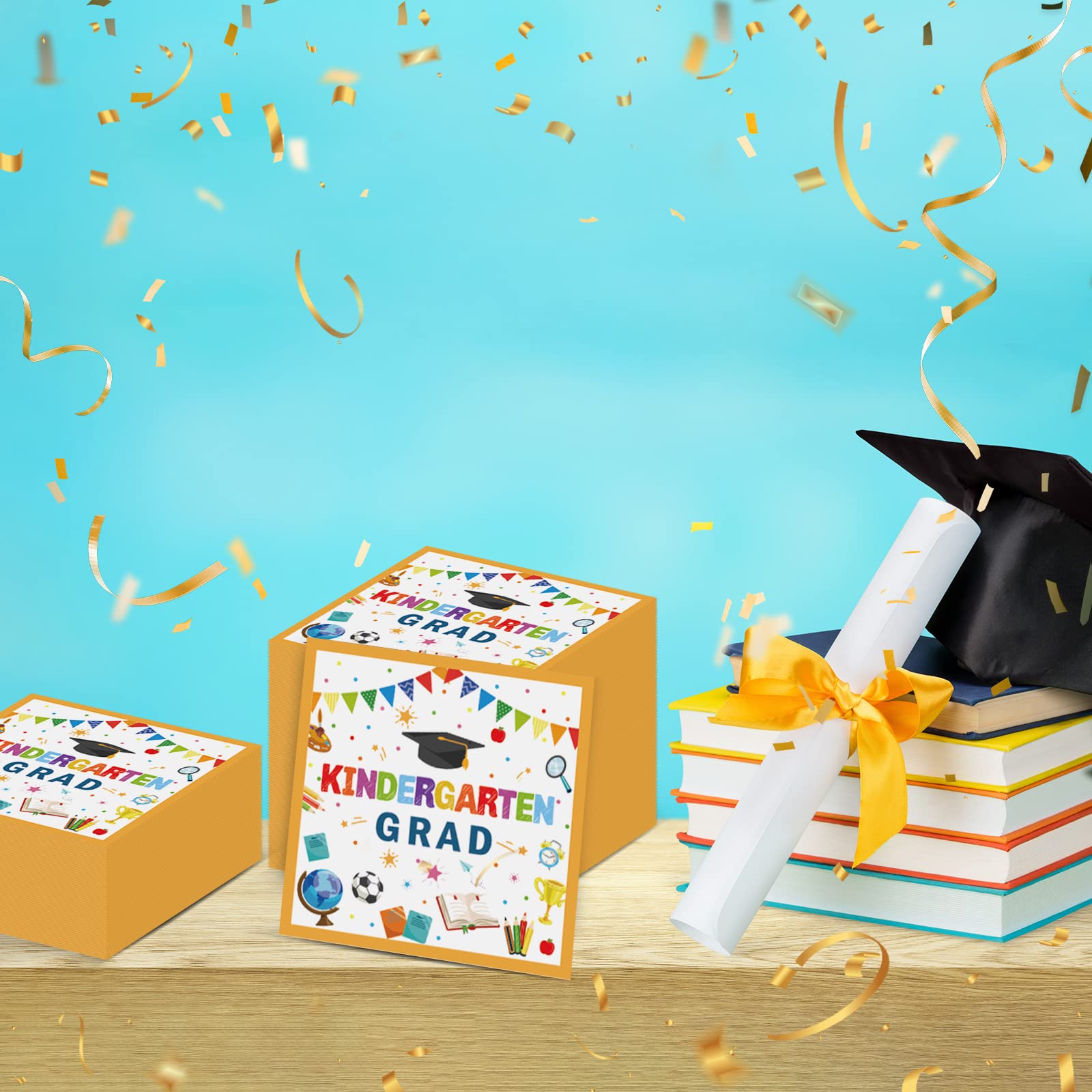 Snapklik.com : 50 Pack Kindergarten Grad Napkins For 2025 Graduation ...