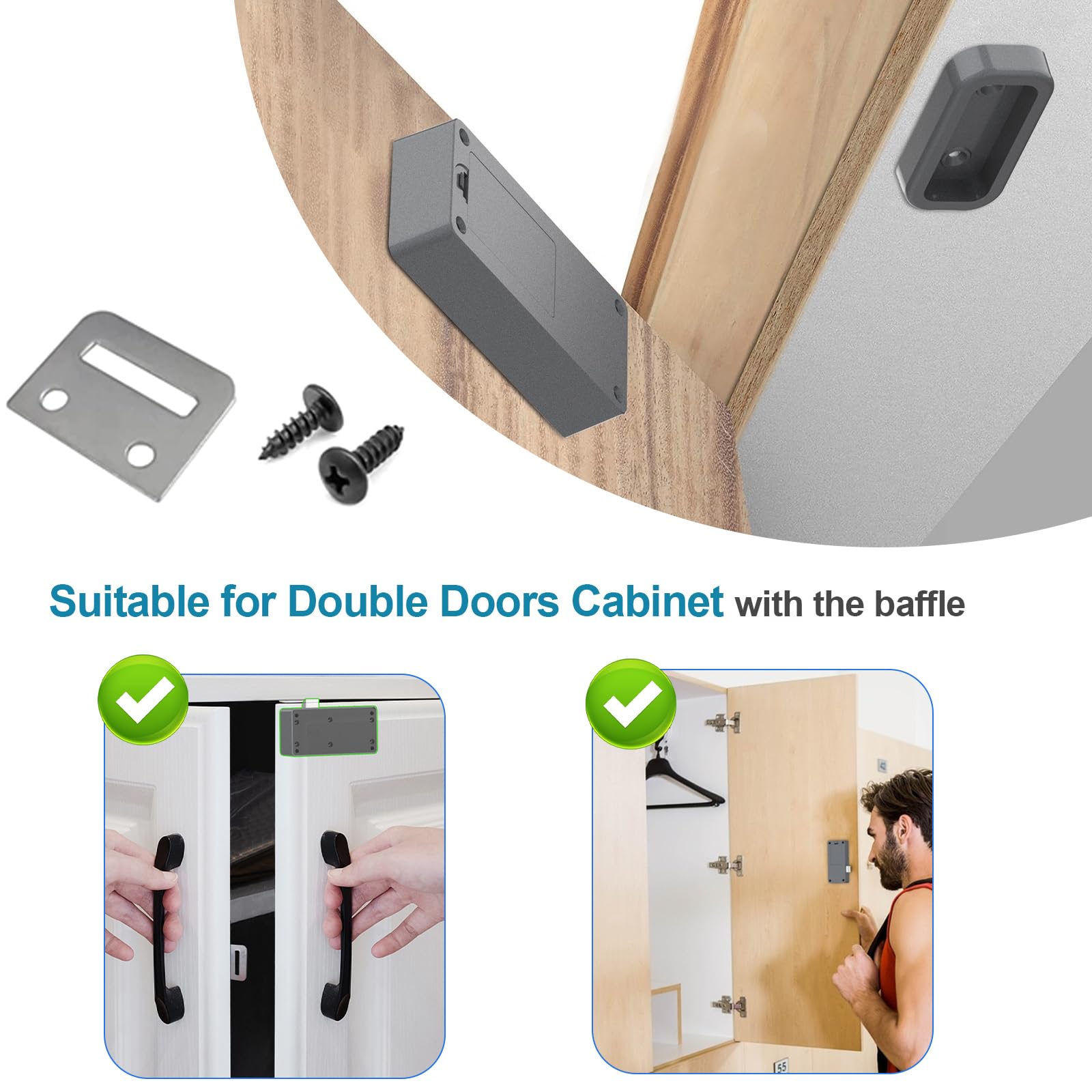 Cabinet Lock eLinkSmart Hidden Drawer Lock for Kitchen Pantry Furniture ...