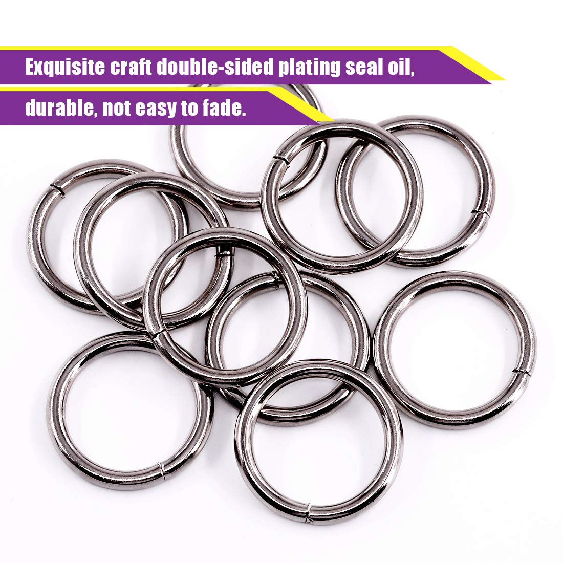 Buy Swpeet 60Pcs 1 Inch / 25mm Heavy Duty Multi-Purpose Metal O Ring ...