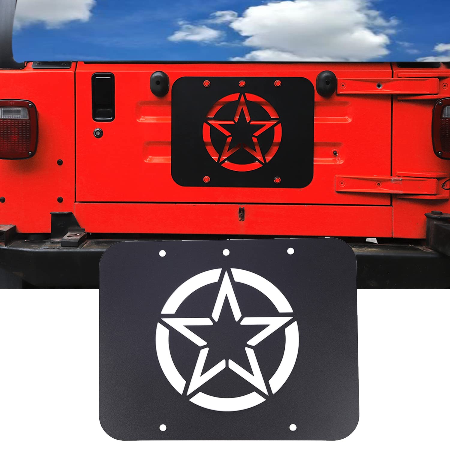 Snapklik.com : YOCTM TJ Spare Tire Carrier Delete Filler Plate Tramp ...