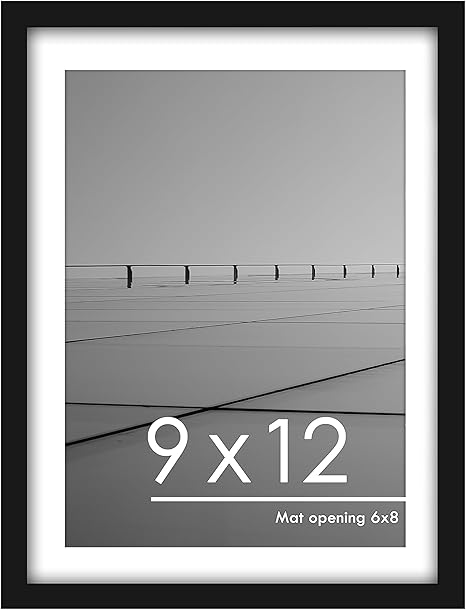 Amazon.com - PEALSN 9x12 Picture Frame, Display Pictures 6 x 8 with Mat ...