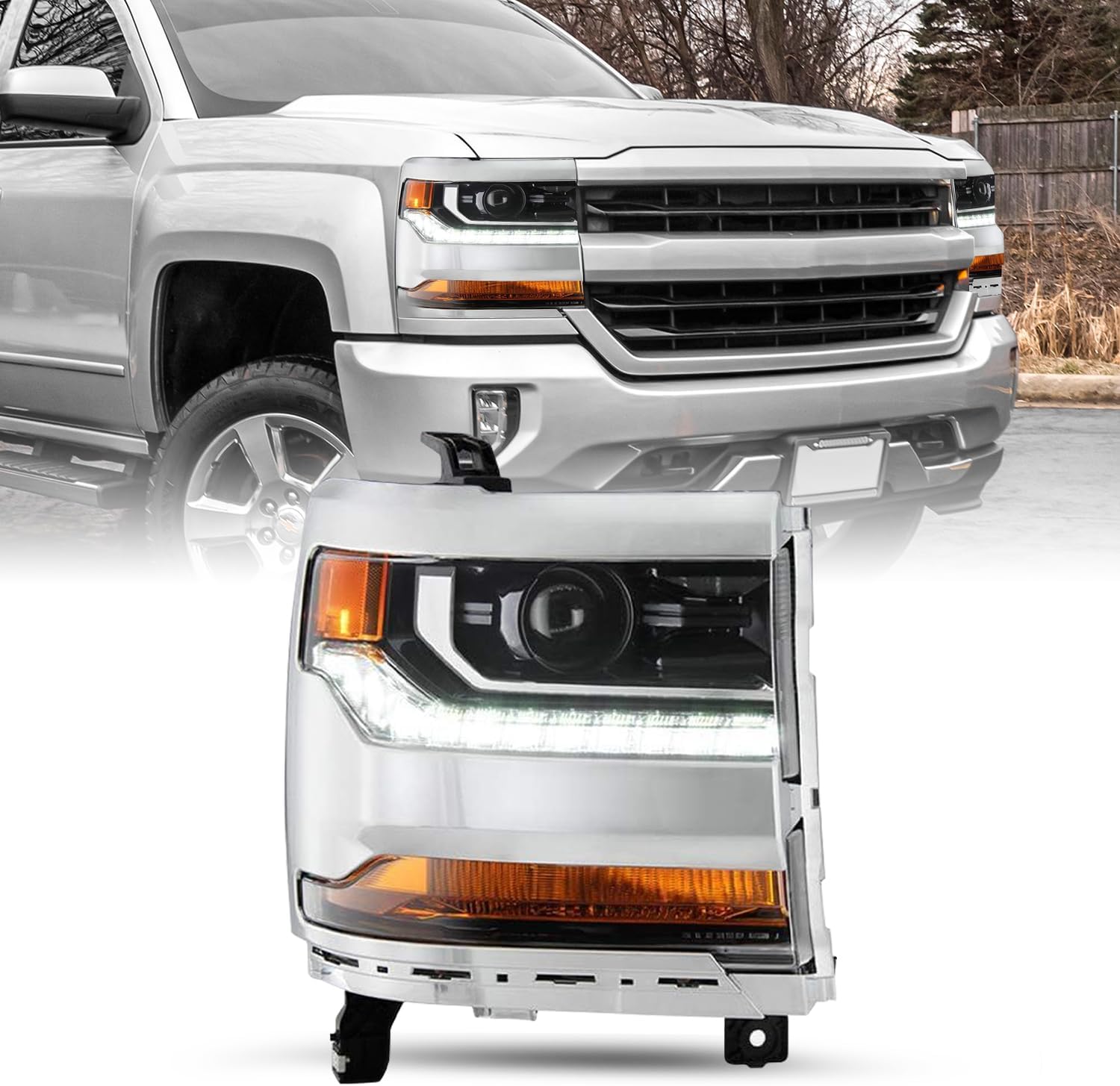 Amazon.com: SOCKIR HID/Xenon Fit for 2016 2017 2018 Chevy Silverado ...