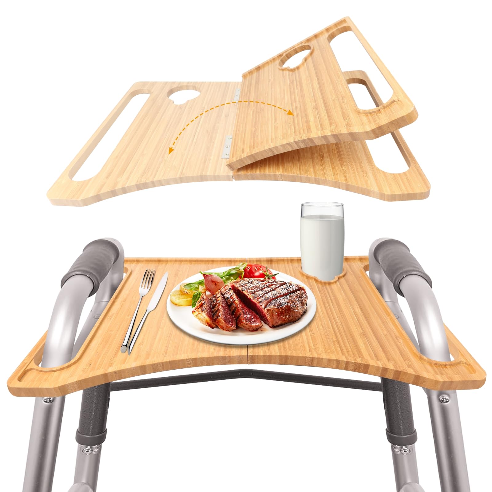 Amazon.com: Topdatry Walker Tray Table with Cup Holder | Foldable ...