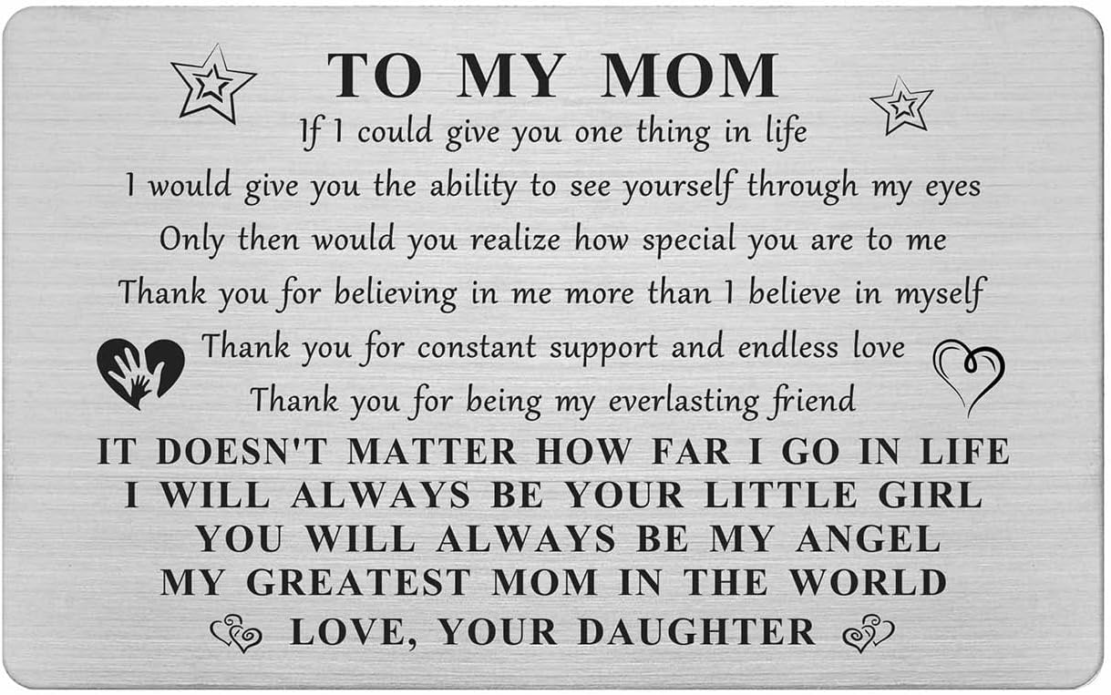 Amazon.com : Mom Gifts - Mother's Day Card - Great Mommy Gift - Unique ...