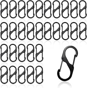 Amazon.co.jp: 40 Carabiners, S-Shaped, Carabiner, Small, Stylish ...