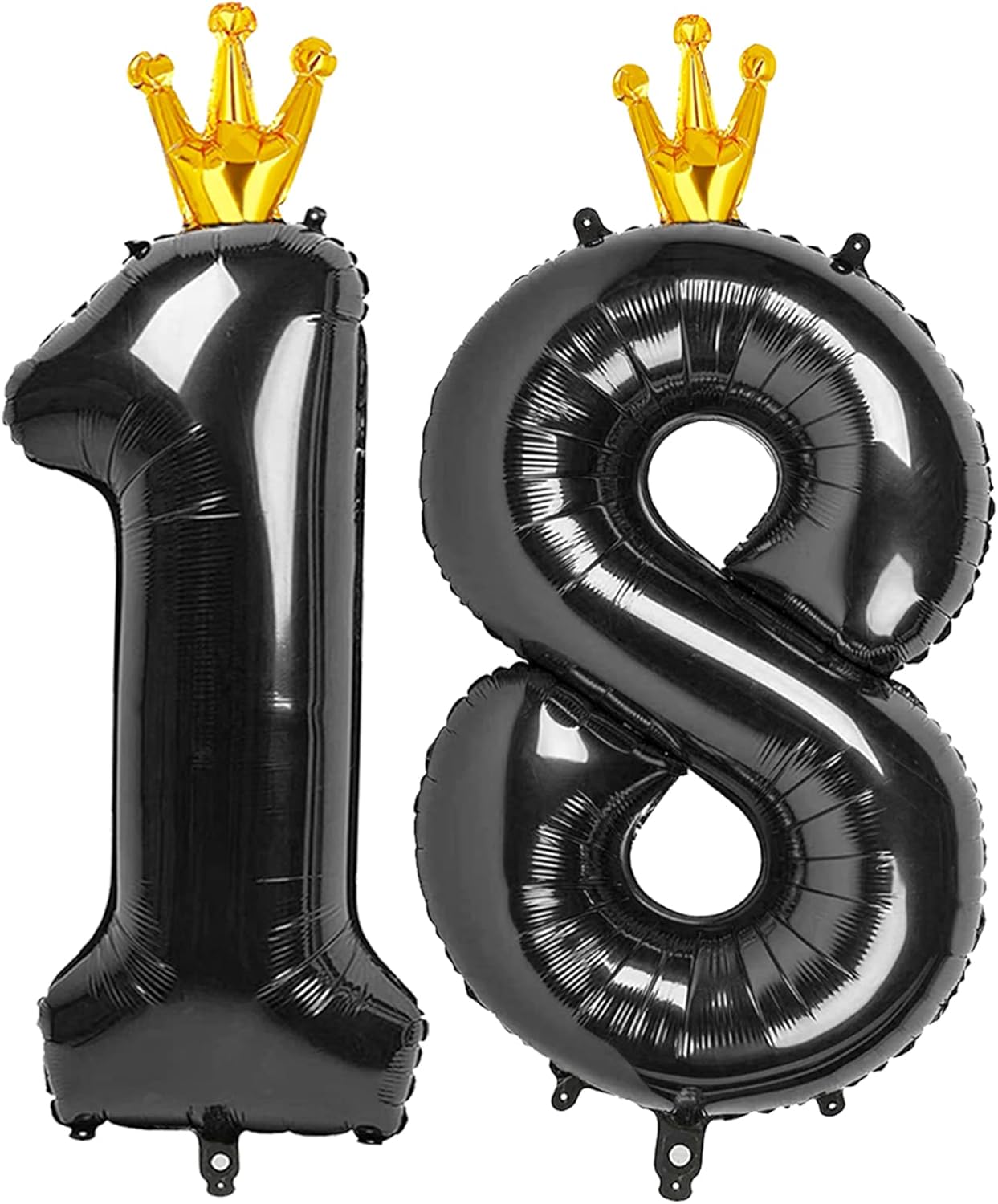 Amazon.com: Black Number 18 Balloon 40 inch, 18 Number Balloon, 18th ...