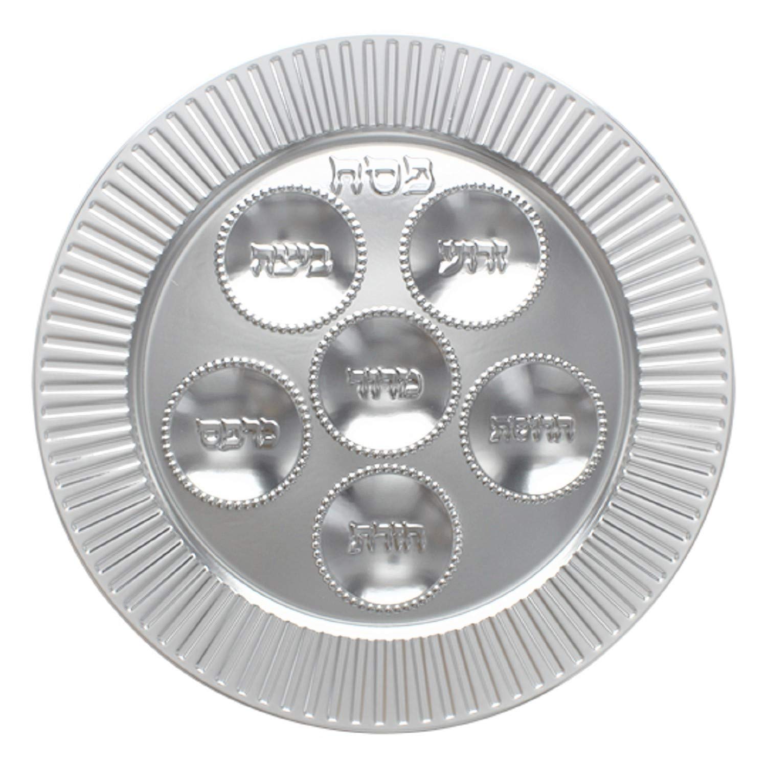 Snapklik.com : Passover Plastic Seder Plate - 13 Traditional Silver ...
