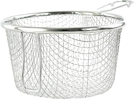 Q&H Stainless Steel Chip Pan Basket Kitchen Food Serving Fryer - Oil ...