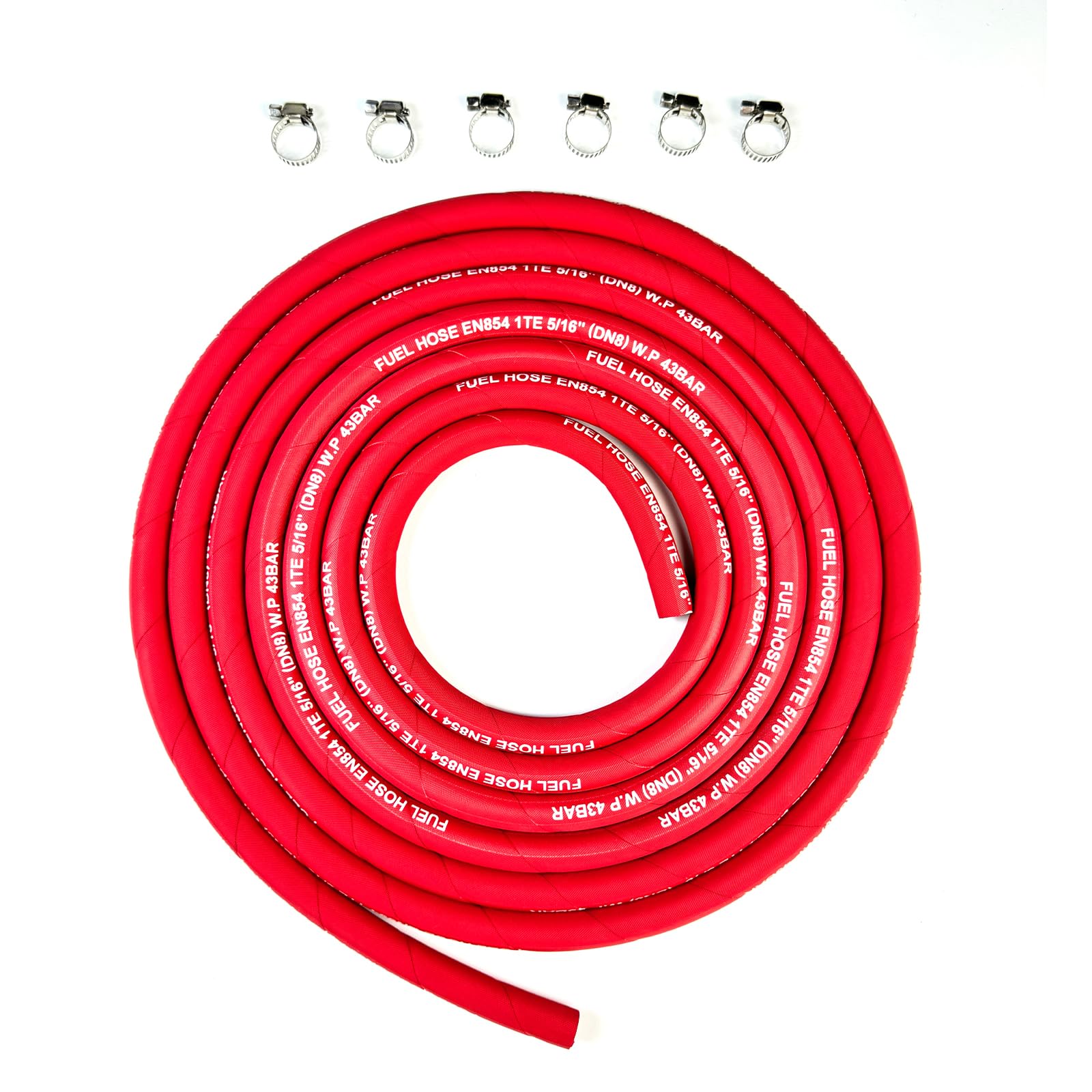 Amazon.com: 15FT Fuel Line Hose 5AN 8mm 5/16" High Pressure Hose 2.8Mpa ...