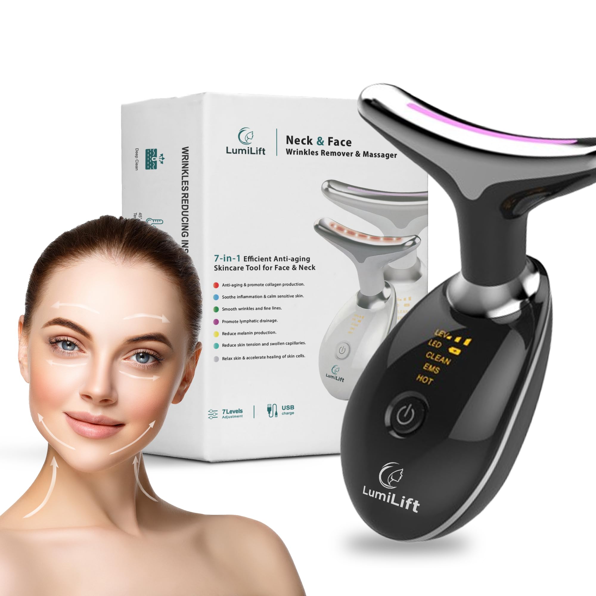 Amazon.com: LumiLift 7-in-1 Led Facial Sculptor - Face Light Therapy ...