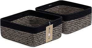 Amazon.com : MiniArk Small Square Shallow Baskets for Organizing, 9.7x9 ...