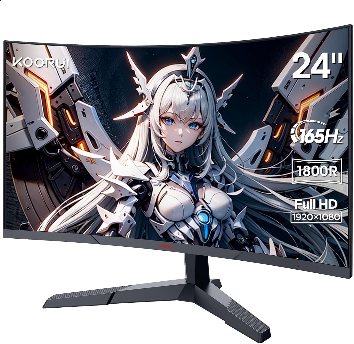 Amazon.co.jp: KOORUI 24E6C Gaming Monitor, PC Monitor, 24-Inch, Curved ...