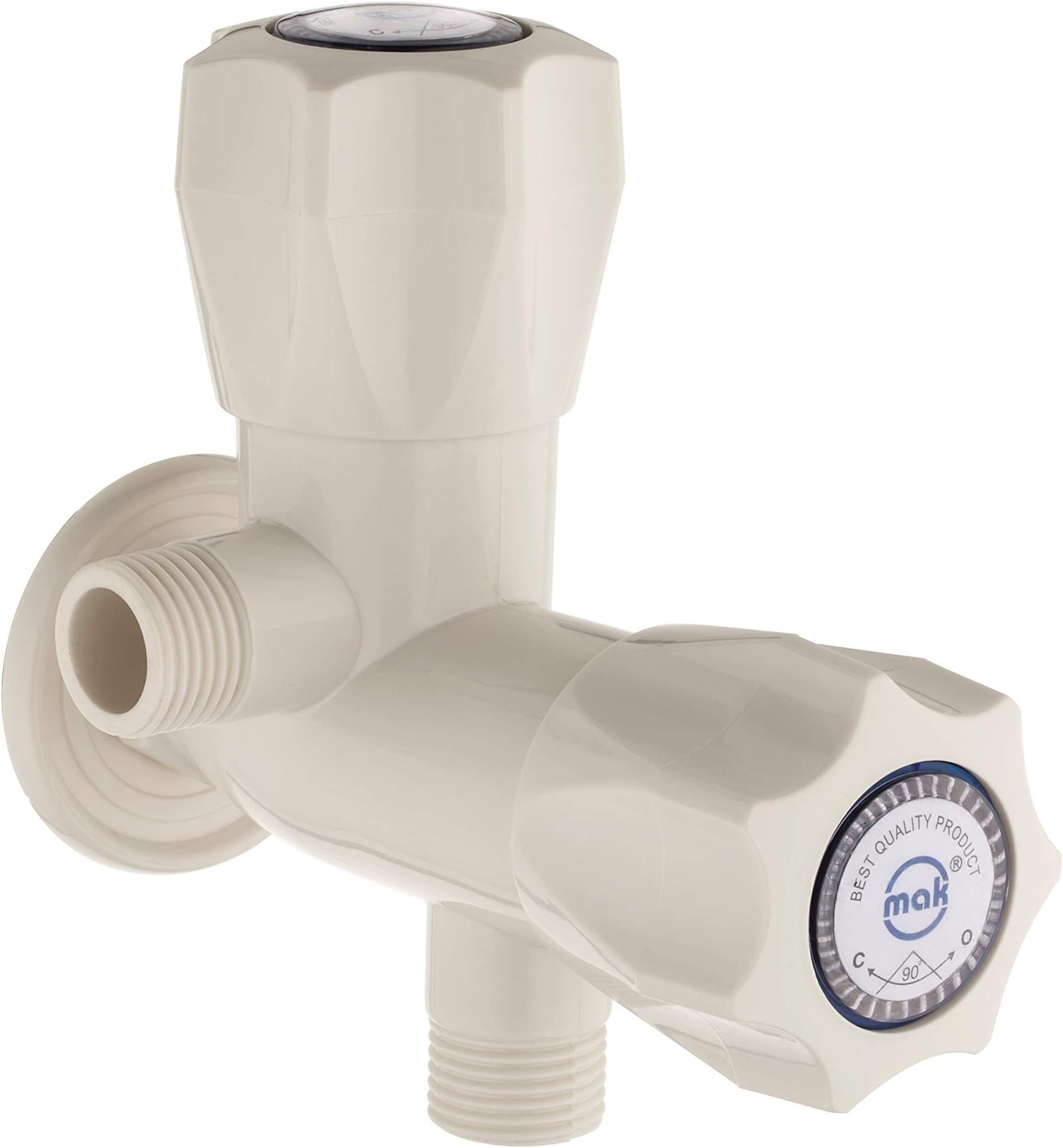 WATERTEC Pvc 2 Way Glossy Bib Water Tap (White) : Amazon.in: Home ...