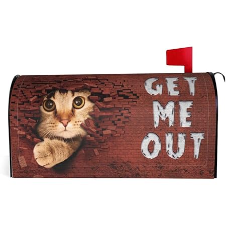 Amazon.com: My Daily Magnetic Mailbox Cover Cute Kitty Cat Decorative ...