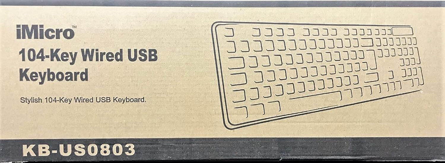Amazon.com: iMicro KB-US0803 104-Key Wired USB English Keyboard (Black ...