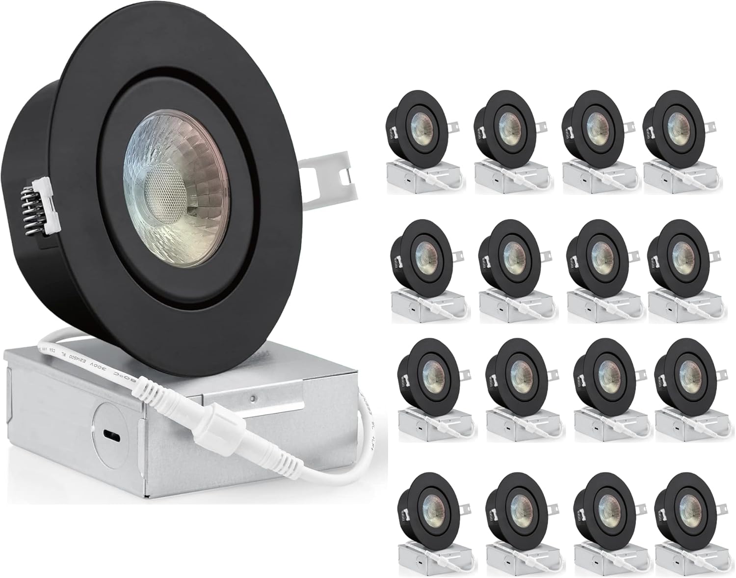Votatec 4 Inch Gimbal LED Pot Lights, 10W,Dimmable,3000K (Warm White ...
