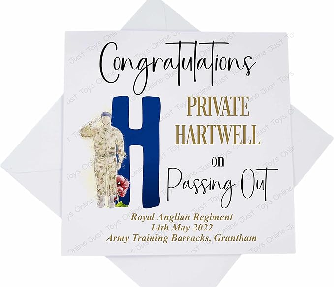 Personalised Custom Passing Out Card, Son Daughter Grandson ...