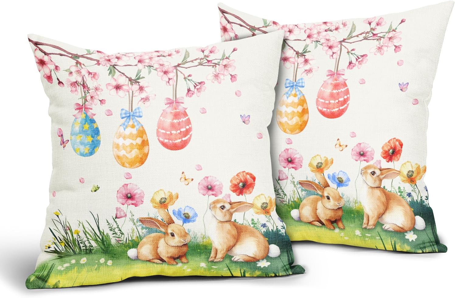 Amazon.com: Evlaschin Easter Pillow Covers Set of 2, 24x24Ines Cute ...