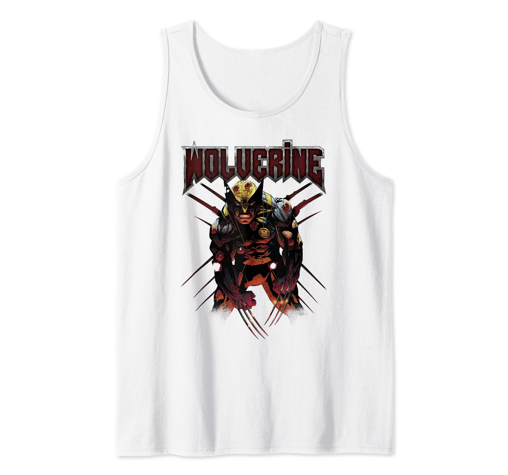 Amazon.com: Marvel Wolverine Wounded Claw Mark Portrait Tank Top ...