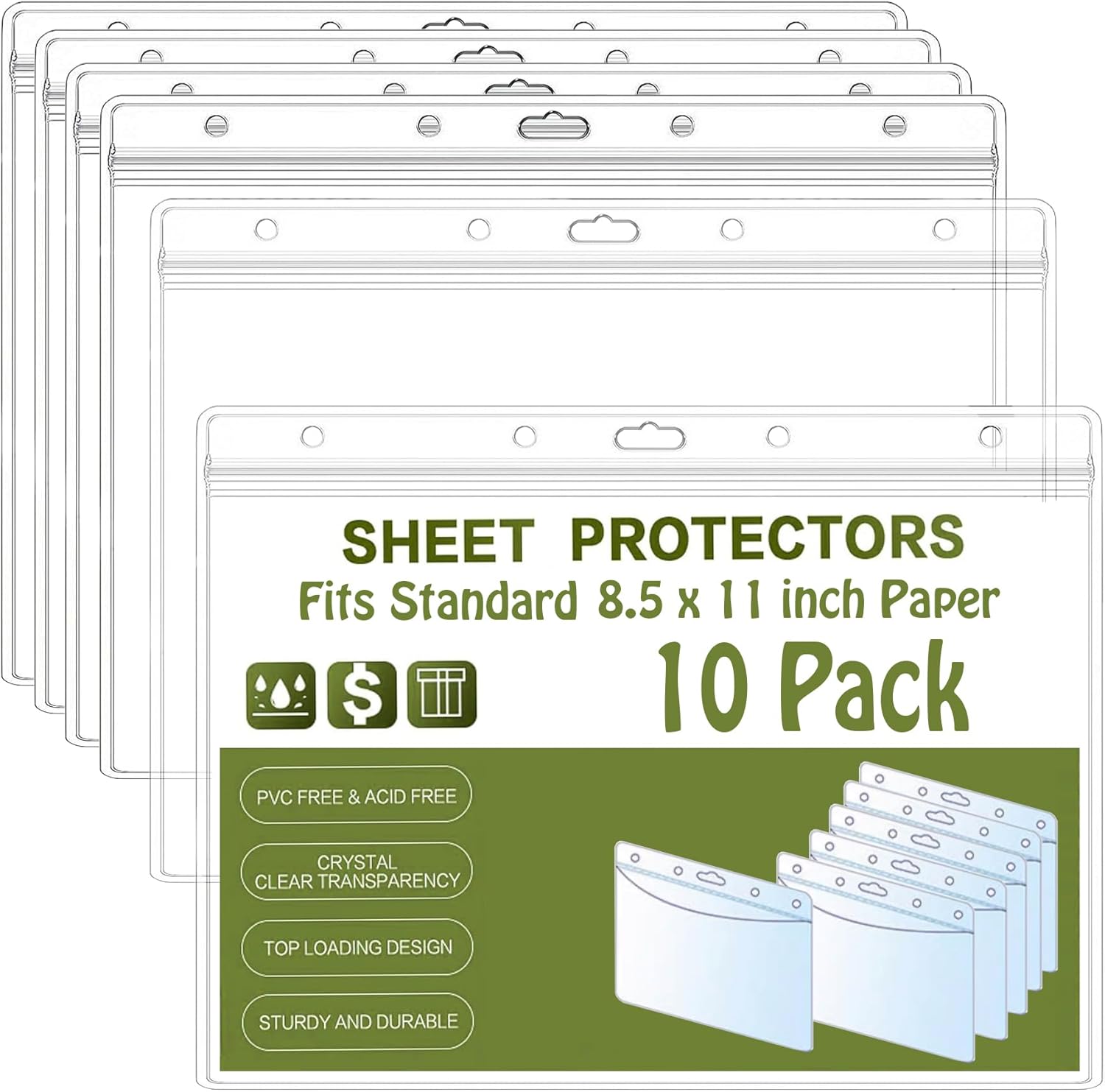 Amazon.com : Bird Fiy Sheet Protectors 10 Pack 8.5" x 11" Waterproof ...