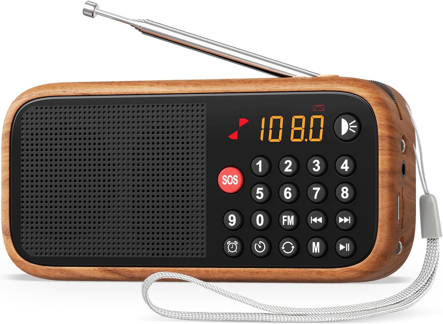 Amazon.com: LEOTEC Portable FM Bluetooth Radio Rechargeable,Digital ...