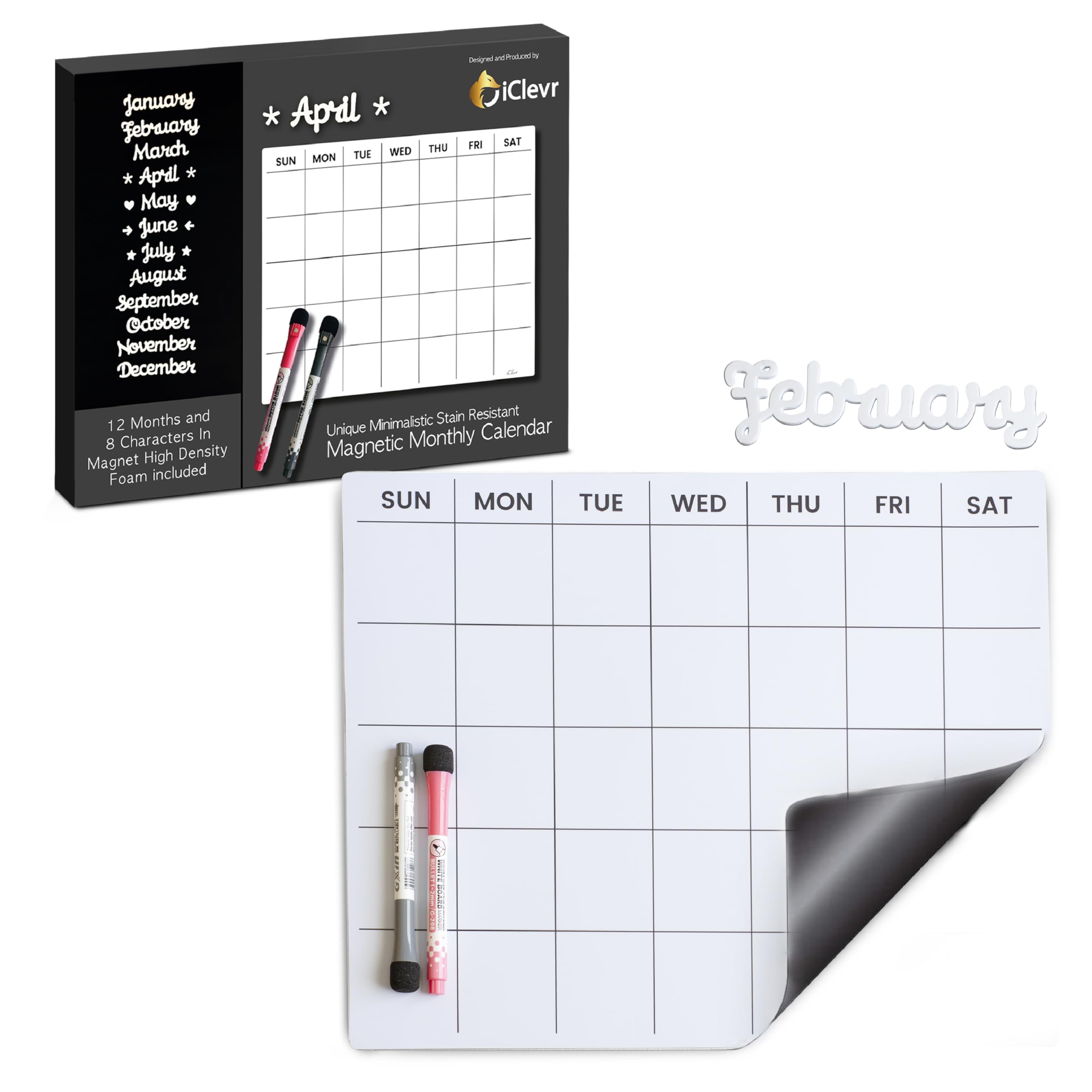Snapklik.com : Magnetic Dry Erase Calendar For Refrigerator ...