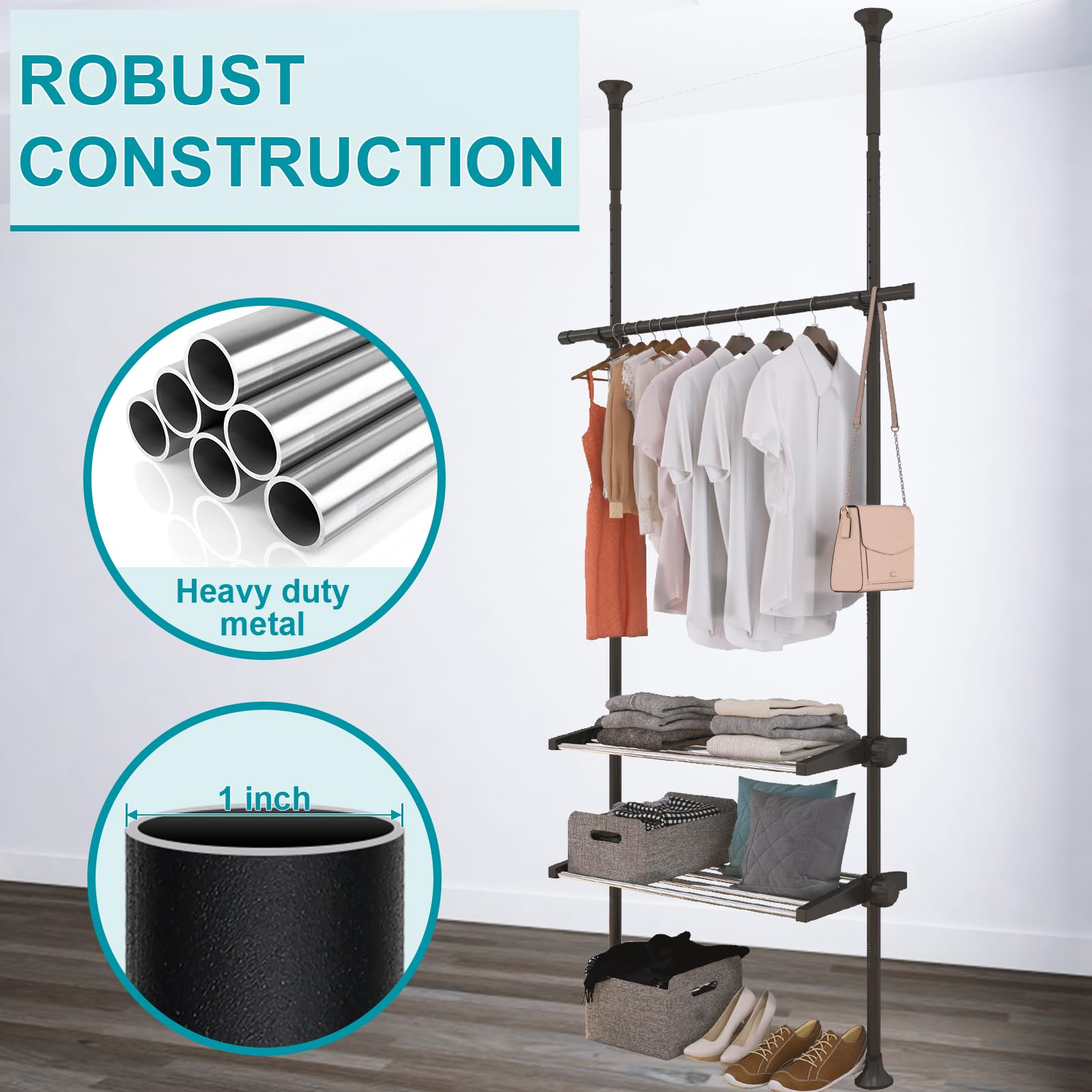 Snapklik.com : DIOVPLX Clothes Rack For Small Space, Clothing Rack For ...
