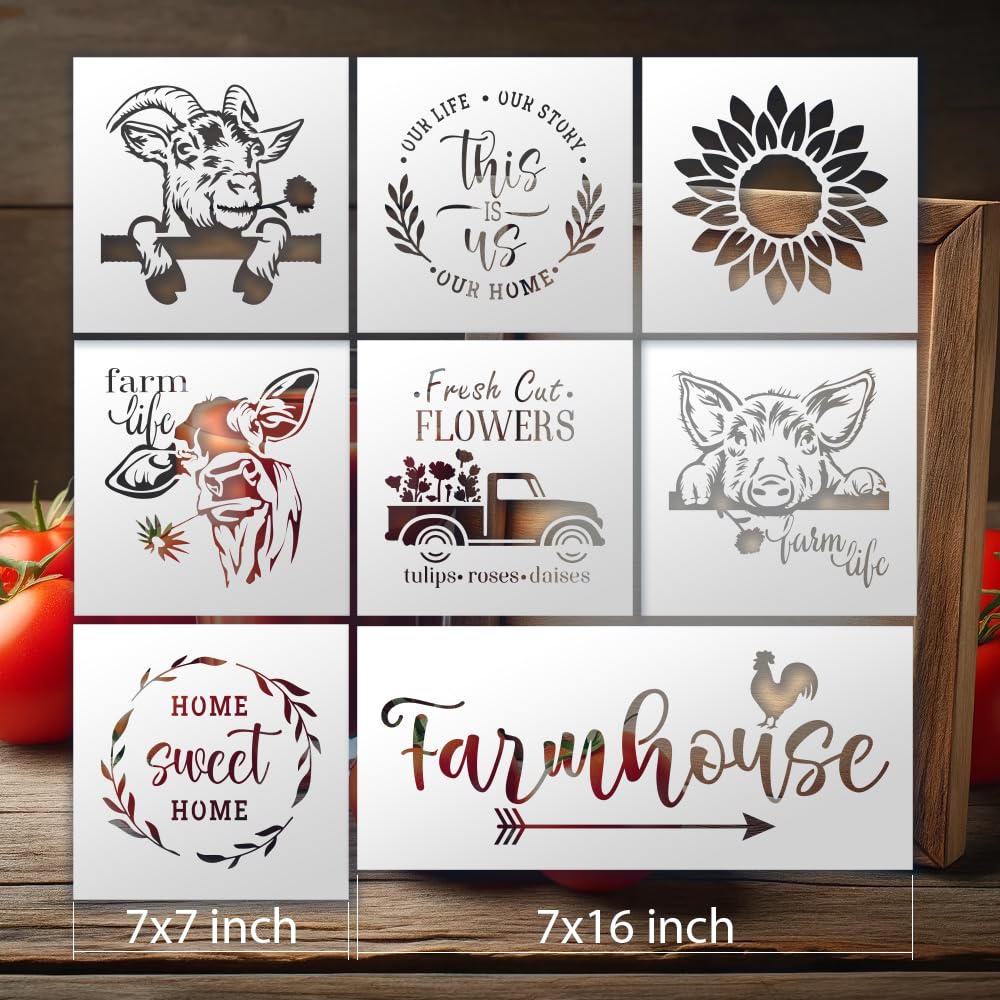 Rustic Farmhouse Letter Stencils