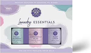 Woolzies Laundry Essentials Essential Oil Set: Use with Wool Dryer Balls or Oil Diffuser Elevate ...