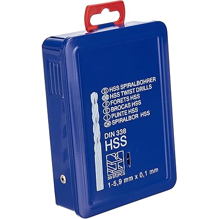 Drill Bit Organiser Metal Empty Hard Storage Case Tool Box for 25 Twist ...