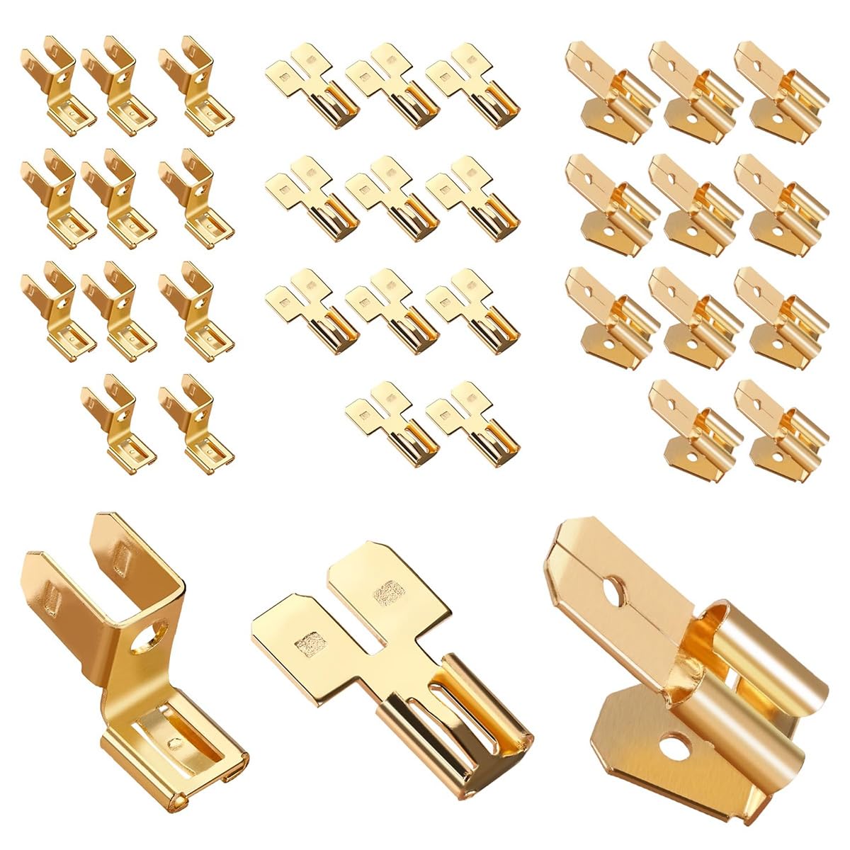 Hoite 36-Piece Electrical Connectors Kit – 12 Double Spade, 12 ...