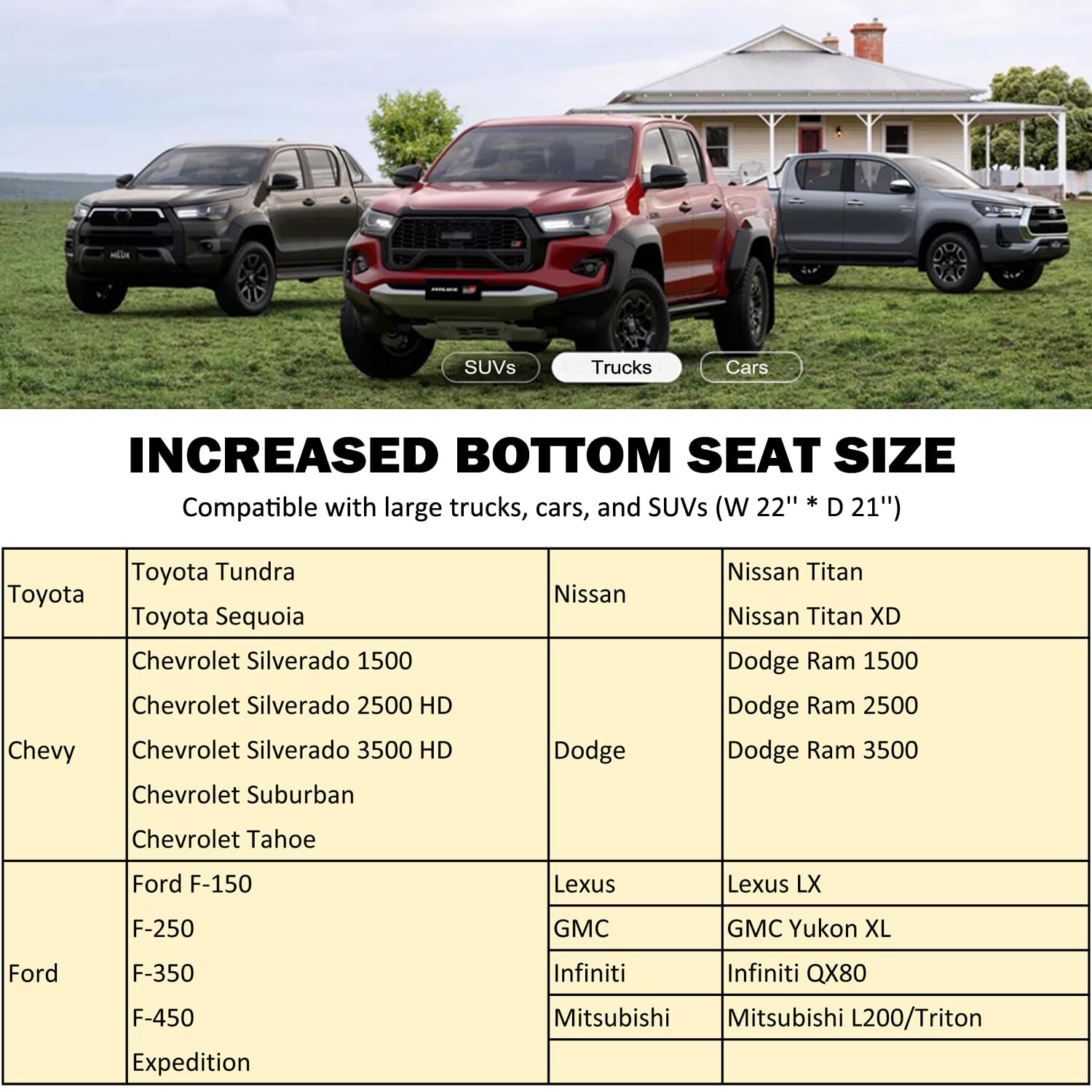 Snapklik.com : GIANT PANDA Bottom Seat Covers For Trucks, Front Seat ...
