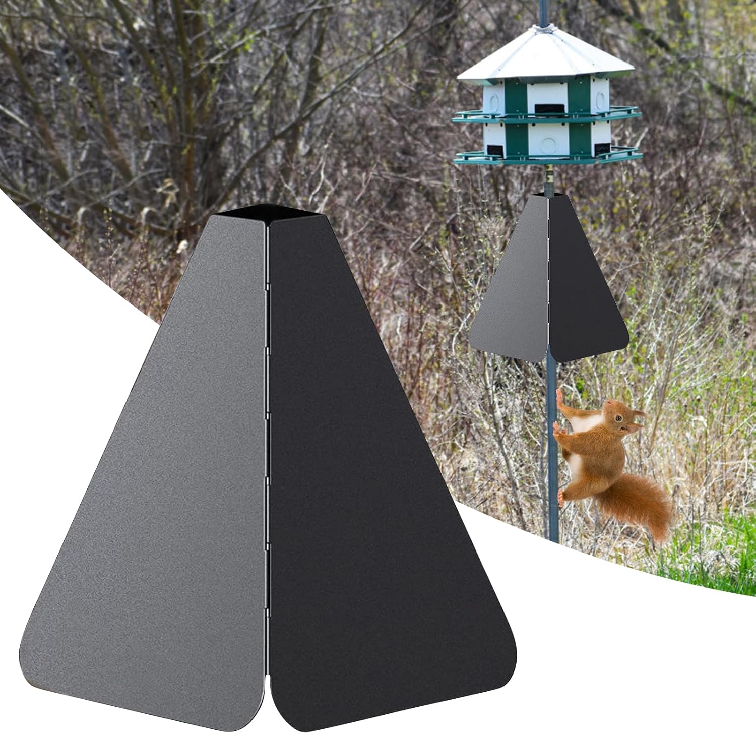 2023 New Squirrel Baffle,Wrap Around Squirrel Guard for Bird Feeder ...