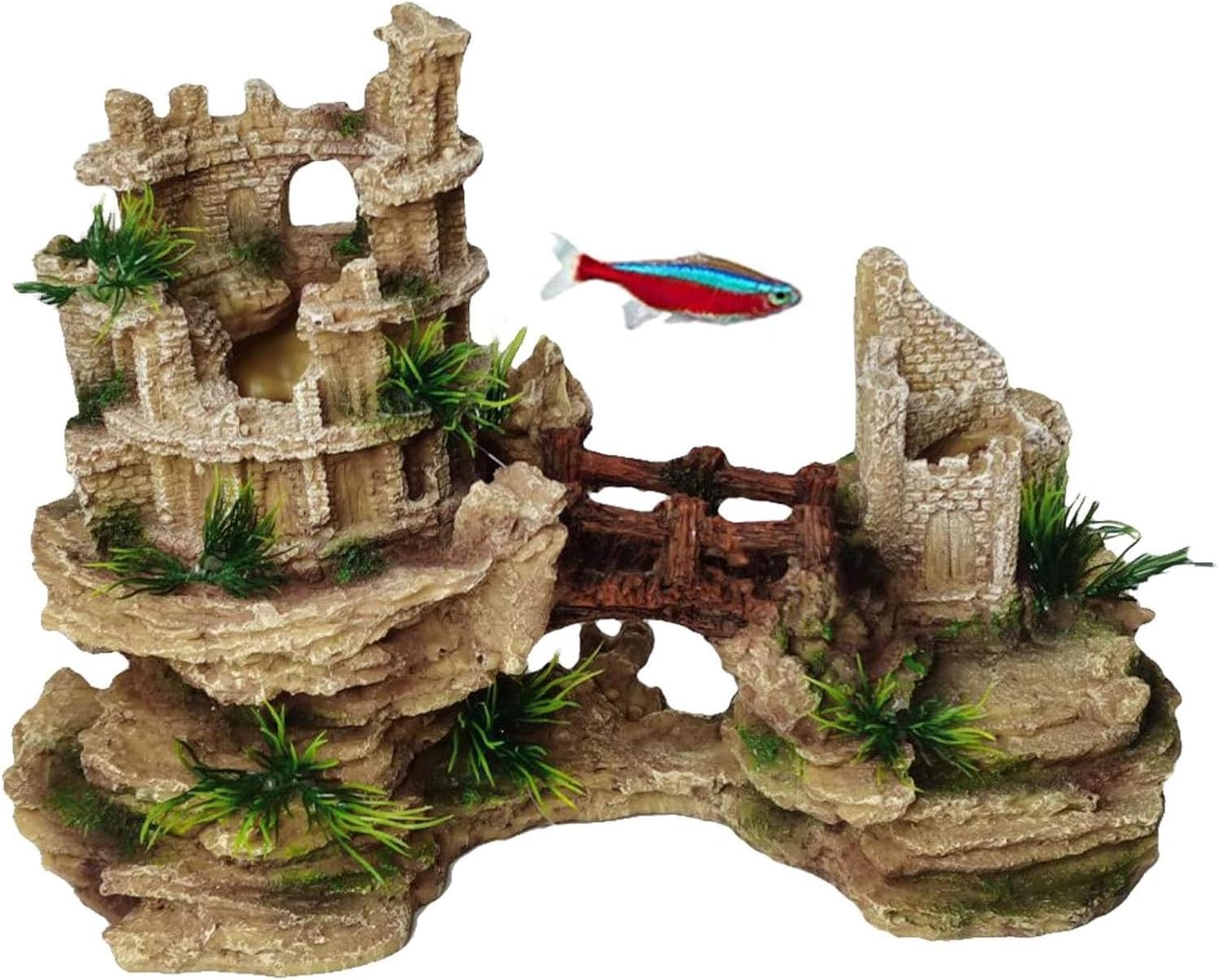 Amazon.com : Sporn Corner Column Fish Tank Decorations Hideout ...