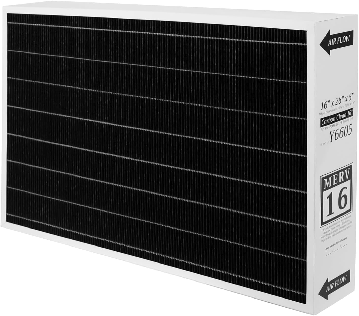 Amazon.com: Y6605 MERV16 Replacement 16x26x5 Inch Efficient Air Filter ...