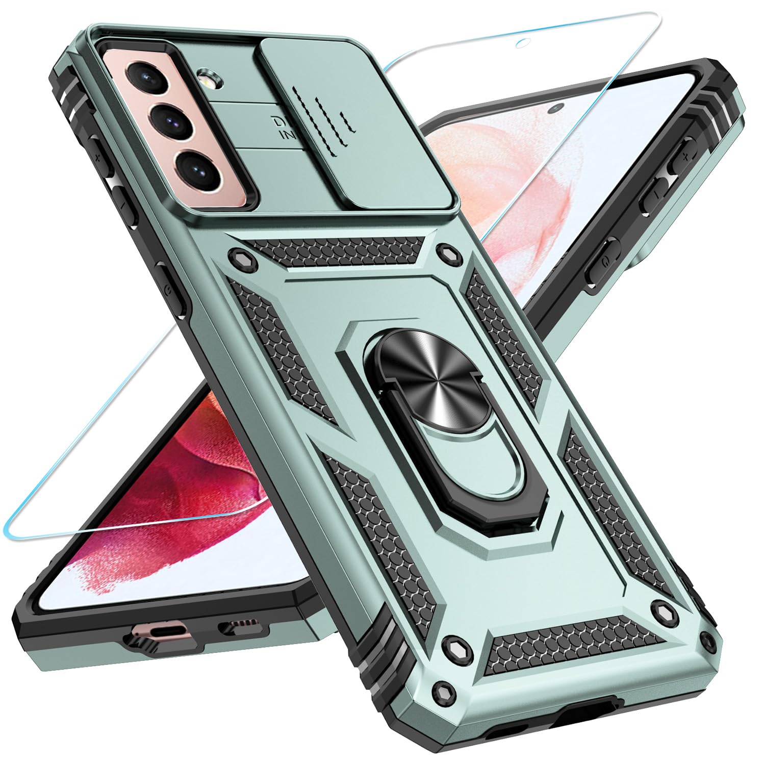 Amazon.com: SunStory for Samsung Galaxy S21 5G Case with HD Screen Protector & Slide Camera ...