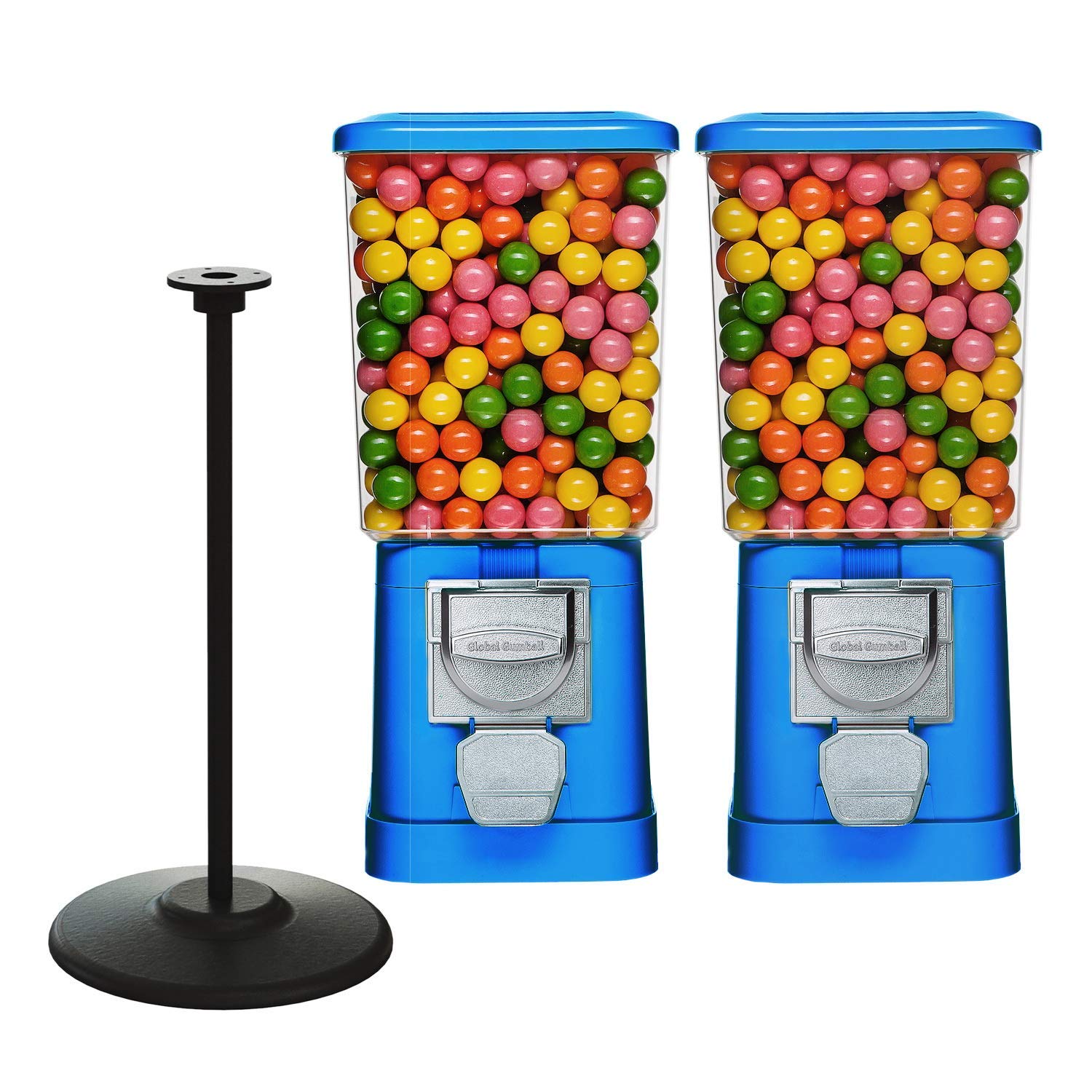 Amazon.com: Gumball Machine with Stand - 2 Blue Vending Machines ...