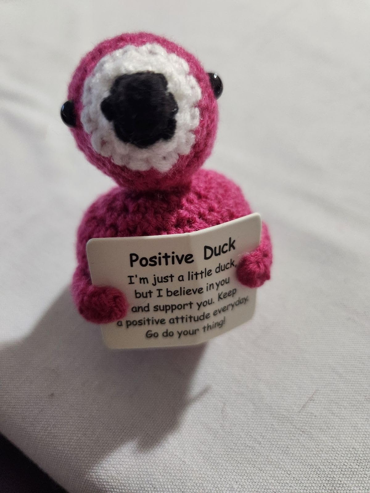 Amazon.com: lasuroa Funny Positive Flamingo Duck, 2.8 Inch Knitted ...