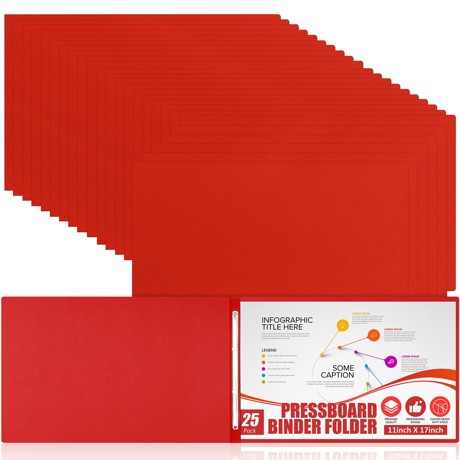 Amazon.com : Resurhang 25 Pcs 11x17 Inch Pressboard Report Cover, 3 ...