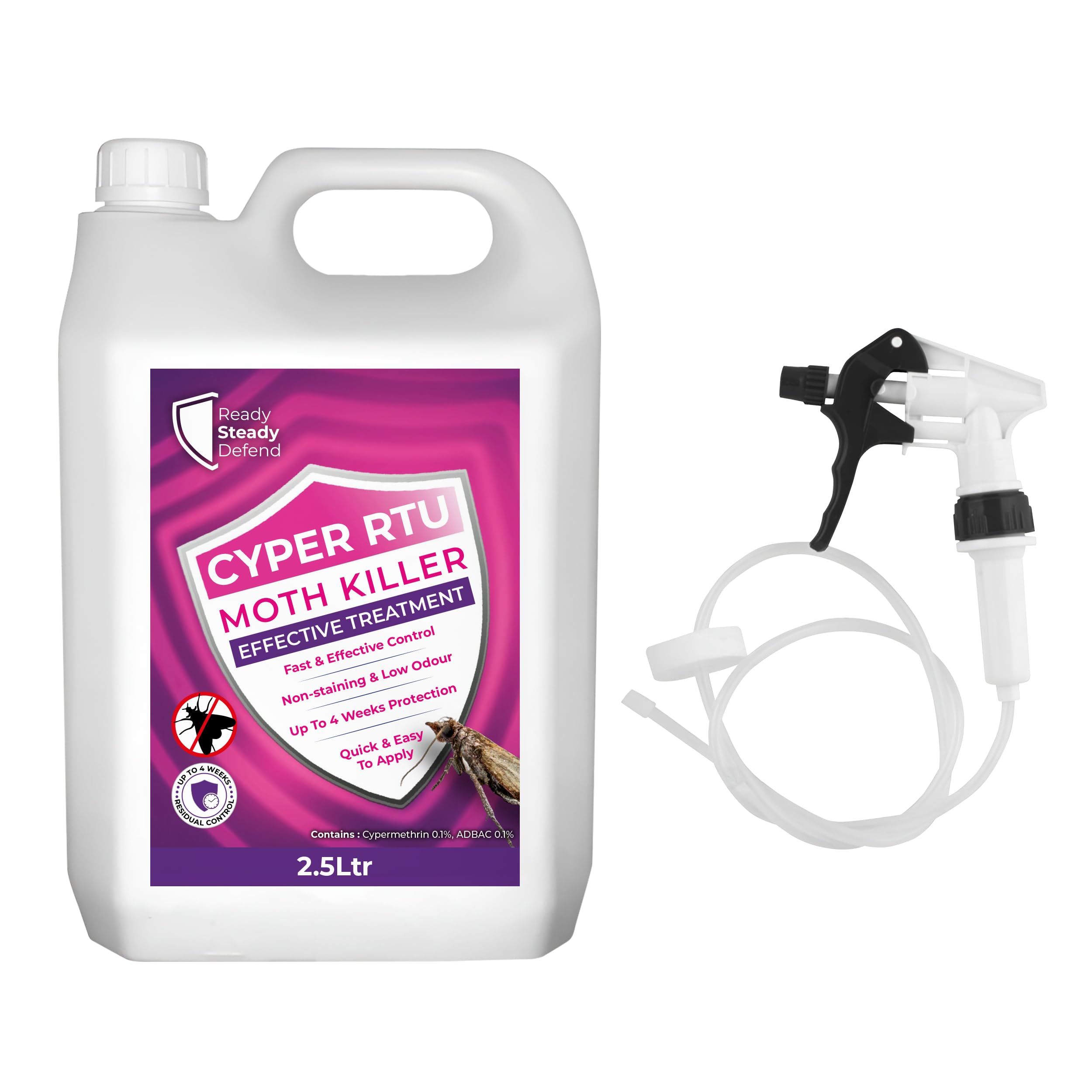 Moth Killer Spray 2.5L - Cyper RTU, Powerful and Effective Treatment ...