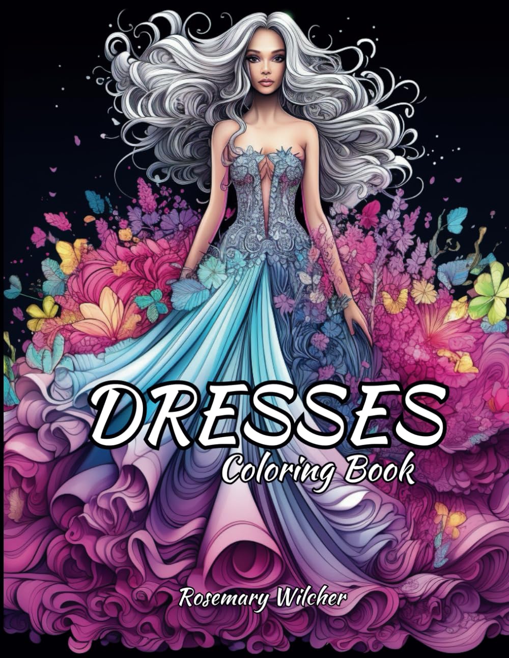 Amazon.com: Dresses Coloring Book: 40 Stylish Fashion Illustrations for ...