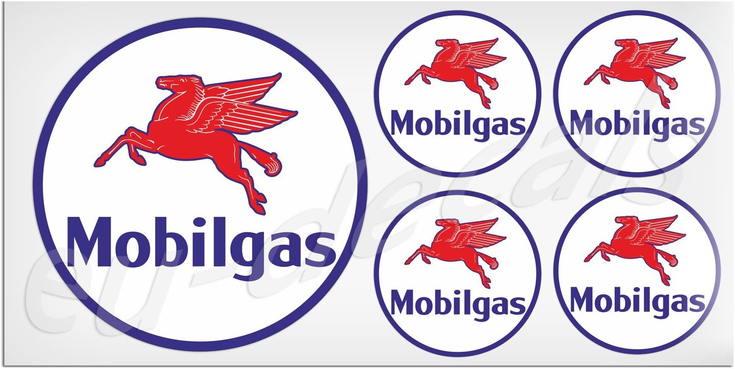 Amazon.com: 1X 100mm-4* & 4X 50mm-2" Vintage Mobilgas mobil cas Pegasus ...
