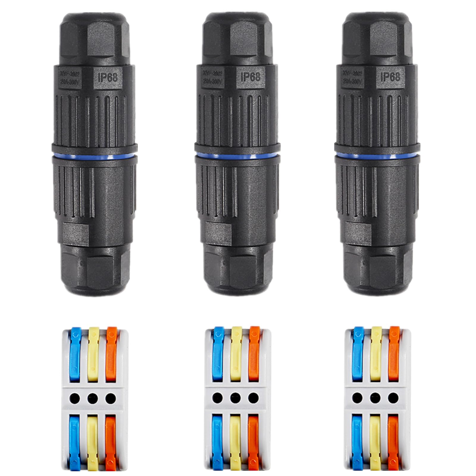 Snapklik.com : MELIFE 3PCS IP68 Waterproof Electrical Cable Connector ...