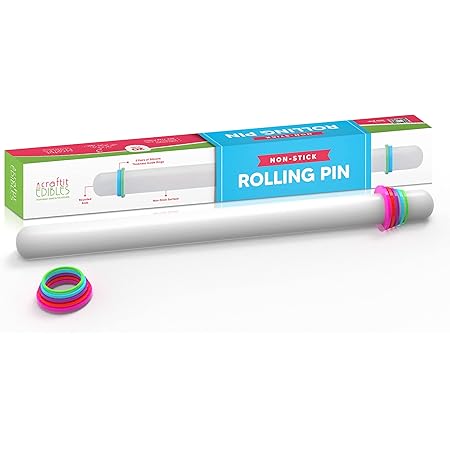 Amazon.com: Wilton Large Fondant Rolling Pin with Guide Rings - Fondant ...