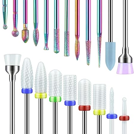 Amazon.com: 21Pcs Nail Drill Bits Set, Rolokit 3/32 Inch Nail Bits for ...