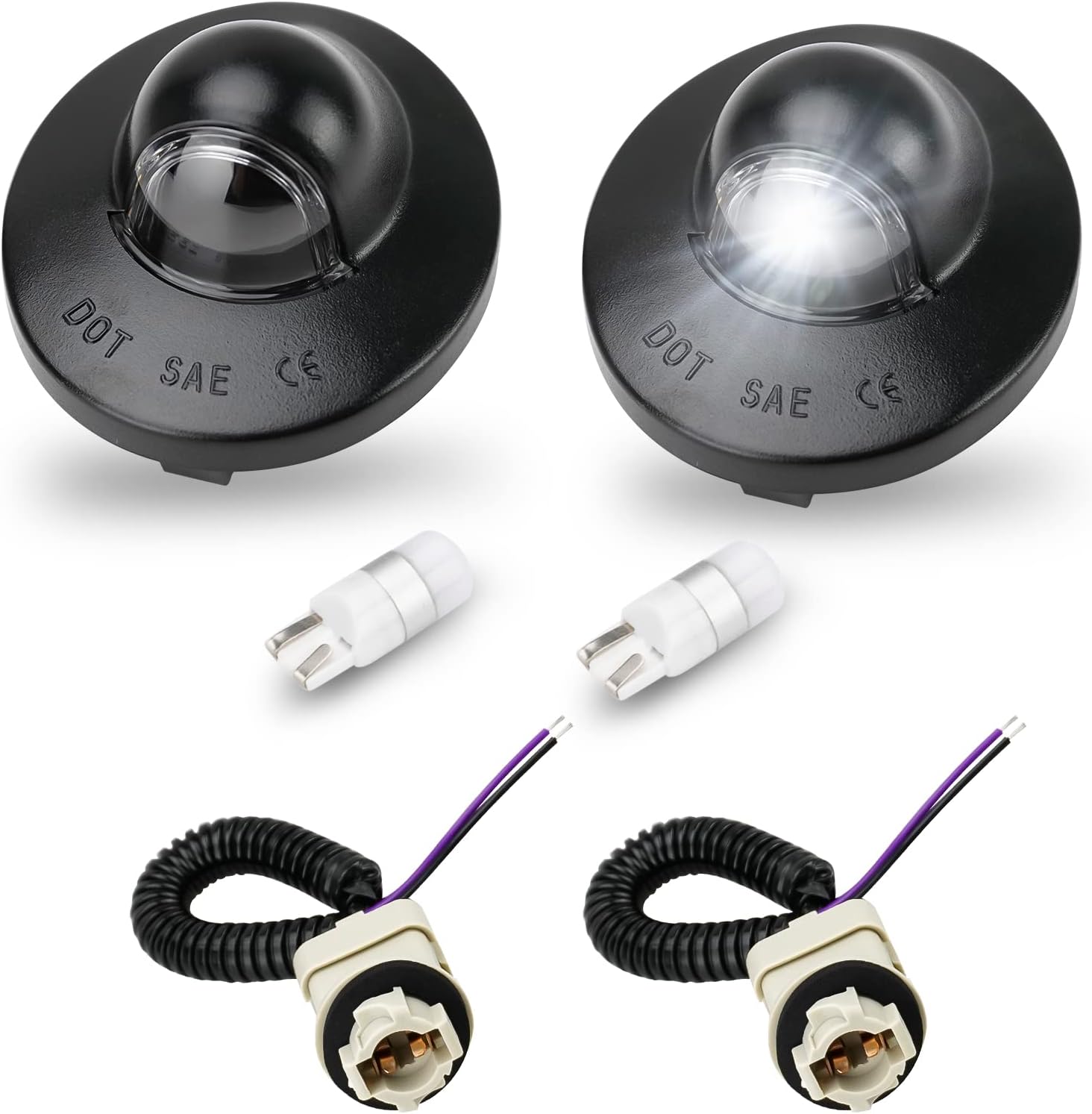 Amazon.com: Asgohme LED License Plate Lights Bright White Rear Bumper ...